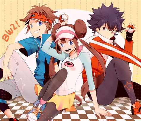 Rosa Nate And Hugh Pokemon And More Drawn By Ikuryomaga Danbooru