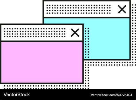 Retro Ui Interface Icon Vintage Window Frames Vector Image