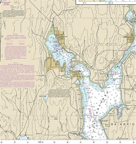 Noaa Nautical Charts Of Puget Sound Oak Bay To Shilshole Bay Etsy