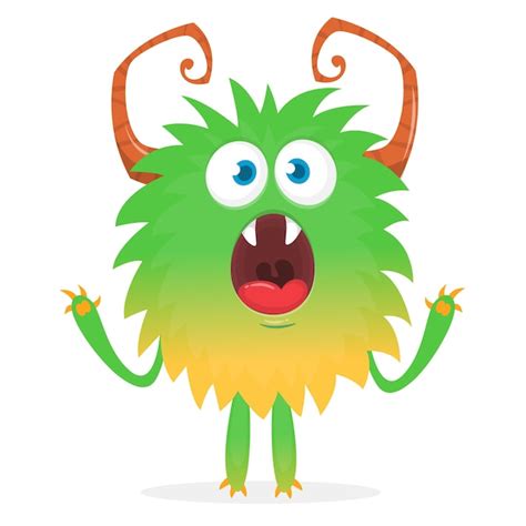 Monstre De Dessin Animé Heureux Halloween Illustration Vectorielle De