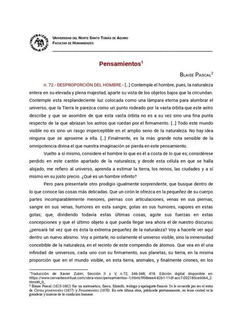 Blaise Pascal Pensamientos Concepciones Del Hombre 2023