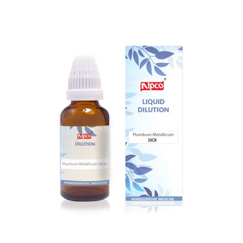 Nipco Plumbum Metallicum Ch Nipco Homeopathic Products
