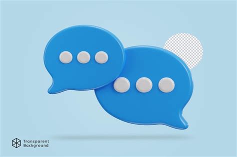 3d 채팅 연설 거품 아이콘 그림 프리미엄 Psd 파일