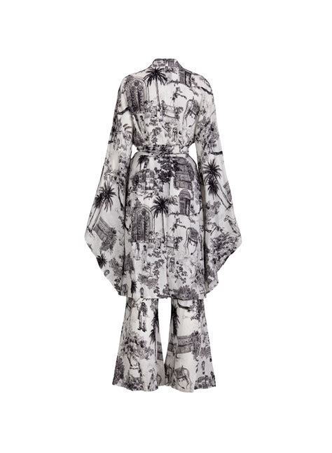 Toile De Jeddah Short Couture Kimono White Set Atelier Hekayat