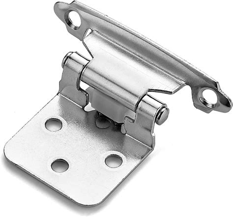 Ravinte 10 Pack 5 Pairs 1 2 Inch Overlay Cabinet Hinges Satin Nickel