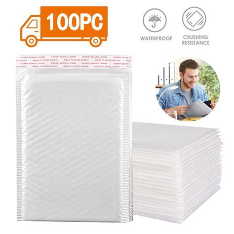 Bubble Mailers Padded Envelopes Lined Poly Mailer Self Seal White