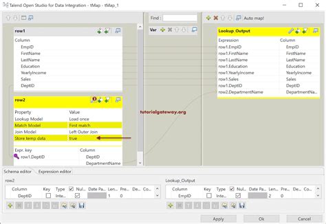 Talend TMap Lookup