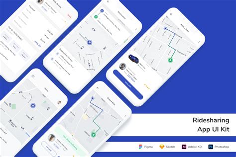 Ridesharing App Ui Kit Graphic By Betush · Creative Fabrica