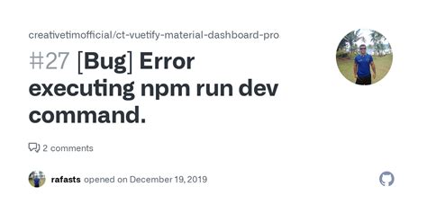 Bug Error Executing Npm Run Dev Command · Issue 27