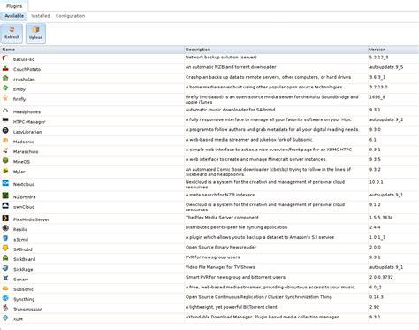 12 Plugins — Freenas®111 U7 User Guide Table Of Contents