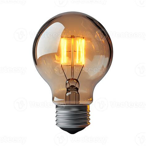 Glowing Vintage Edison Light Bulb With Filament 59254395 Png