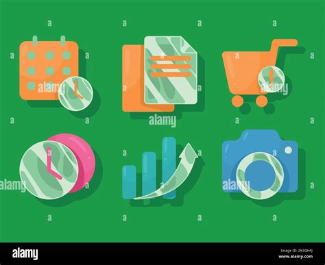 Icons Glassmorphism Style Stock Vector Image And Art Alamy