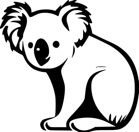 Koala Black And White Isolated Icon Vector Illustration 23853839