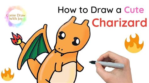 How To Draw Charizard Easy Step By Step How To Draw A Pokemon Charizard Draw A Cute