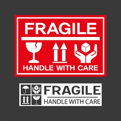 Premium Vector Fragile Symbols