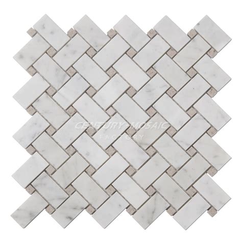 Stanza Basketweave Marble Mosaic Tile Collection Wholesale Centurymosaic