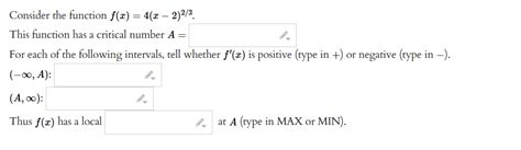solved consider the function f x 4 x−2 2 3 this function