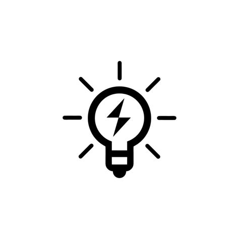 Light Bulb Line Icon Vector Isolated On White Background Idea Sign Solution Thinking Concept