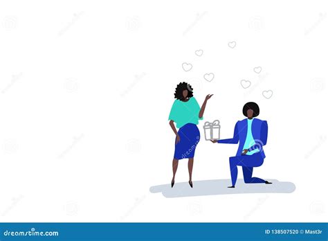 Man Proposing Woman With Ring Cartoon Vector 92493377