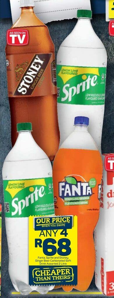 Fanta Sprite And Stoney Ginger Beer Carbonated Soft Drink Assorted 4 X
