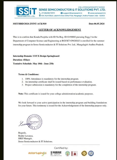 Konda Poojitha On Linkedin Senseacademia Ssit Suryatrinadhchodisetty