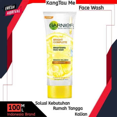Jual Garnier Bright Complete Brightening Face Wash 100 ML Kemasan