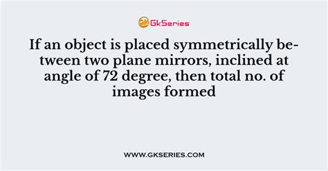 If An Object Is Placed Symmetrically Between Two Plane Mirrors