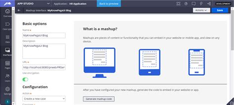 How To Display Any Section Using Mashup Support Center