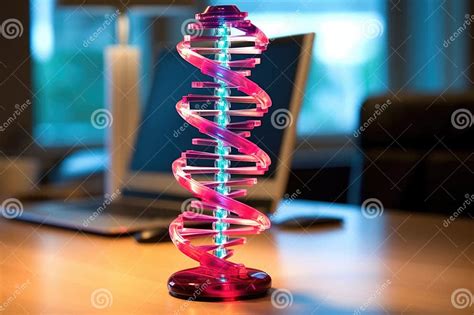Dna Helix Shaped Usb Stick On A Lab Table Stock Illustration Illustration Of Technology