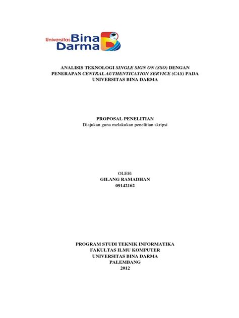 Pdf Analisis Teknologi Single Sign On 28sso29 Dengan Penerapan