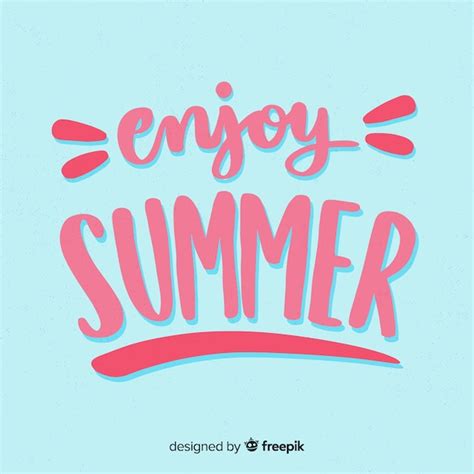 Free Vector Hand Drawn Summer Lettering Background