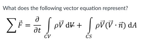 Solved What Does The Following Vector Equation Represent Chegg