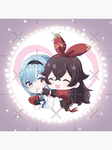 Póster Eula Amber Día de San Valentín de Genshin Impact Be My Valentine de asami ch