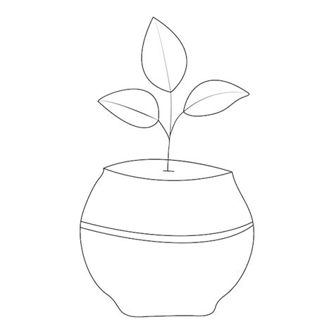 Premium Vector Continuous One Line Drawing Tree Plant Growth Progress Single Line Vector Art