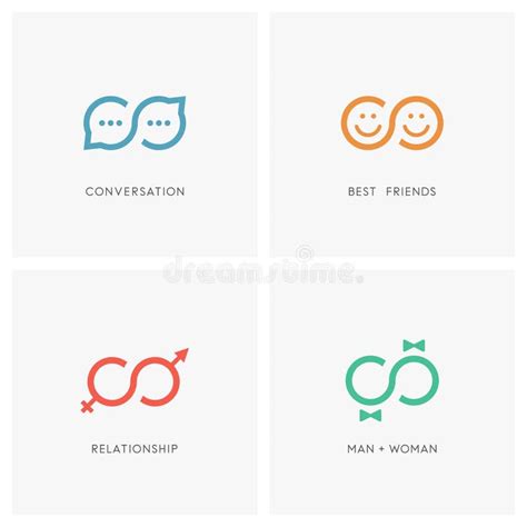 Man Woman Symbol Set Relationship Stock Illustrations 4641 Man Woman