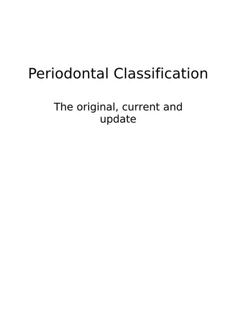 Pdf Periodontal Classification Edit Dokumentips