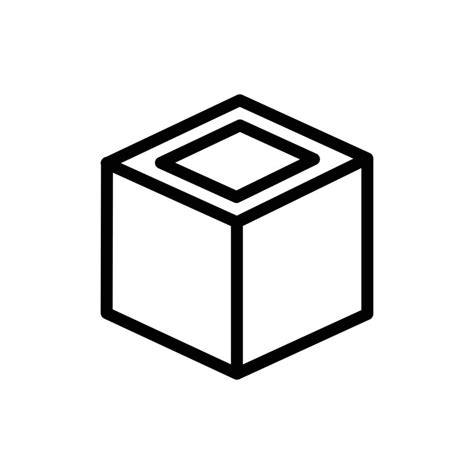 Cube Icon Set Square Sugar 3d Cube Symbol Cubic Box Sign In Black