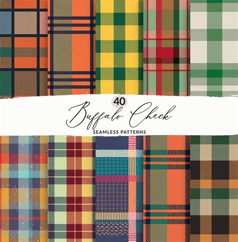 Seamless Buffalo Check Patterns Seamless Checkered Plaid Patterns