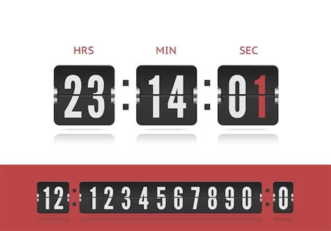 Premium Vector Vector Modern Ui Design Old Countdown Timer Scoreboard Number Font Coming Soon