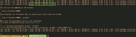 heap memory usage increase during development builds after upgrading to