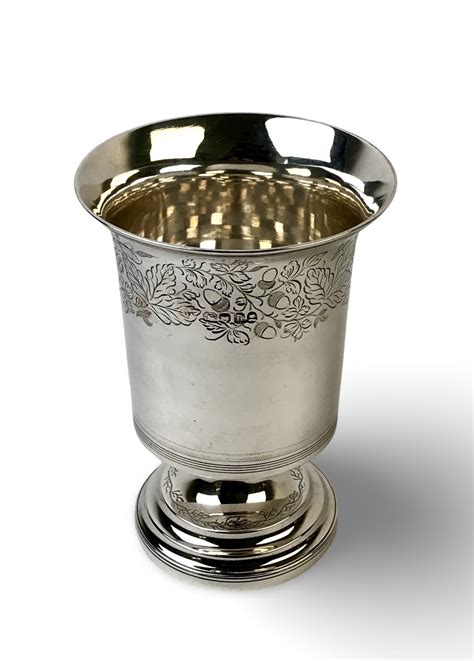 Large Solid Silver Sterling Chalice Goblet London 1823 Jospeh Angel