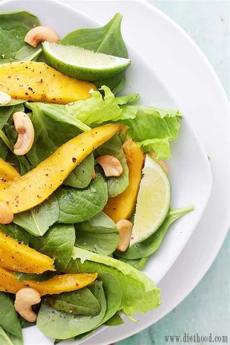 Mango Spinach Salad With Homemade Honey Lime Dressing Recipe