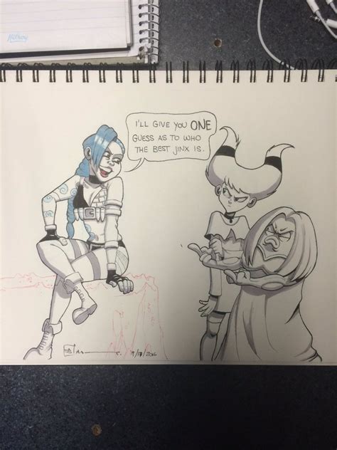 Cartoon Characters Drawing On Notepad