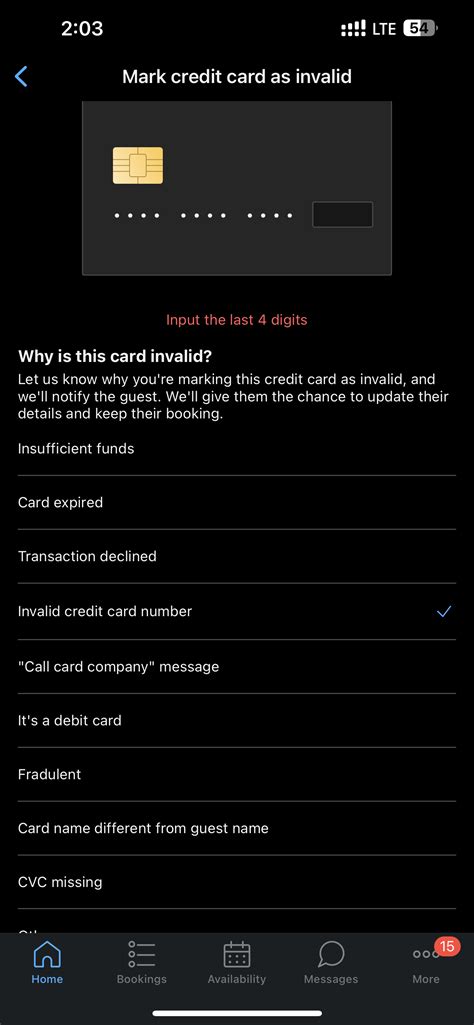 Credit Card Issue For Partners