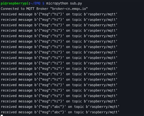 在树莓派中使用 Micropython 接入 Mqtt Emq