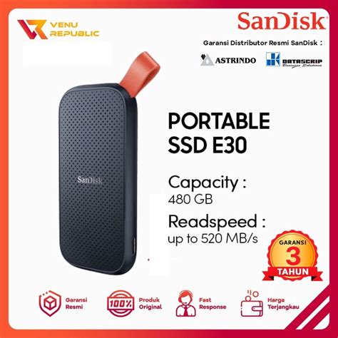 Jual Portable Ssd 480gb Sandisk Extreme E30 I Speed 520mbps Garansi