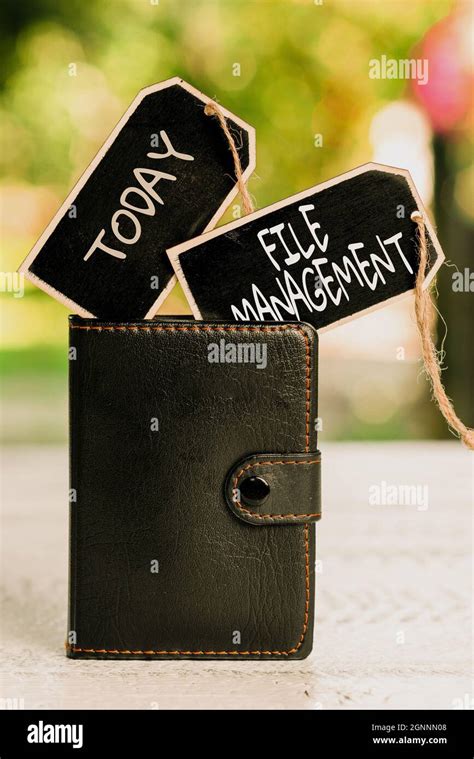 hand writing sign file management conceptual photo computer program