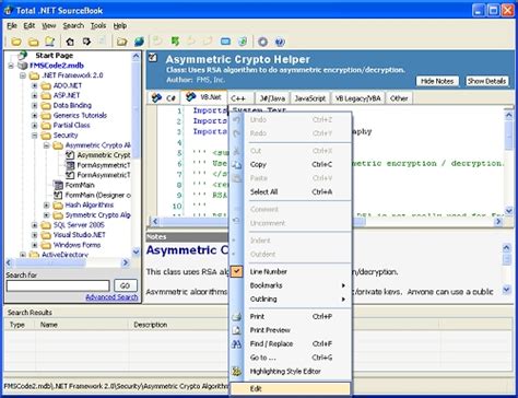 Microsoft Visual Studio NET Total NET SourceBook Source Code Library For C And VB NET
