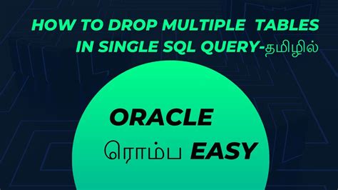 How To Drop Multiple Tables In Oracle Sql Developer How To Drop