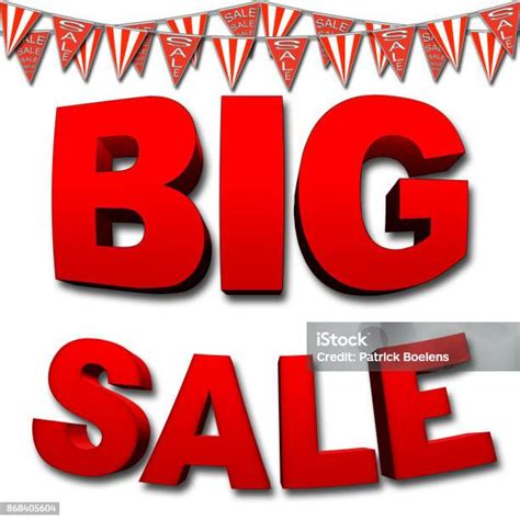 재고 일러스트 레이 션레드 큰 판매 붉은 깃발 3d 흰색 배경에 고립 Smily 얼굴입니다 3차원 형태에 대한 스톡 벡터 아트 및 기타 이미지 Istock